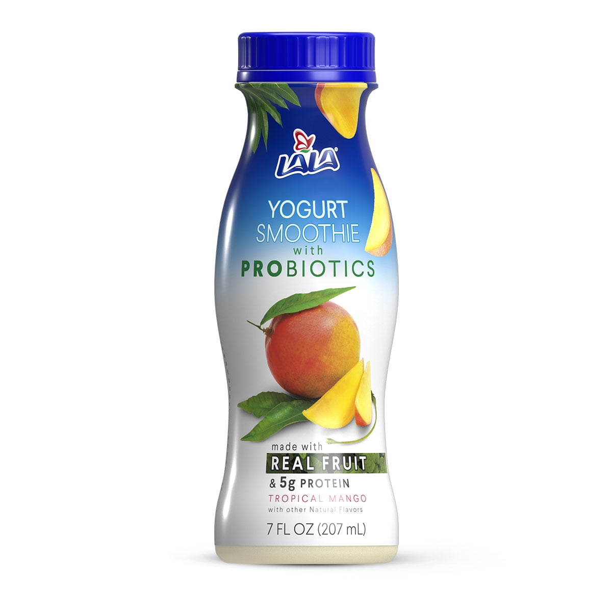LALA Probiotic Yogurt Smoothie Drink 7oz Bottle, Tropical Mango ...