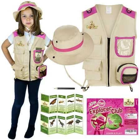 cheerful children Toys Kids Explorer costume Kit - Safari Vest and hat ...