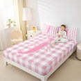 Catabedysis Pink Bows Letter J King Sheets,Girly Bowknot Bedding For ...
