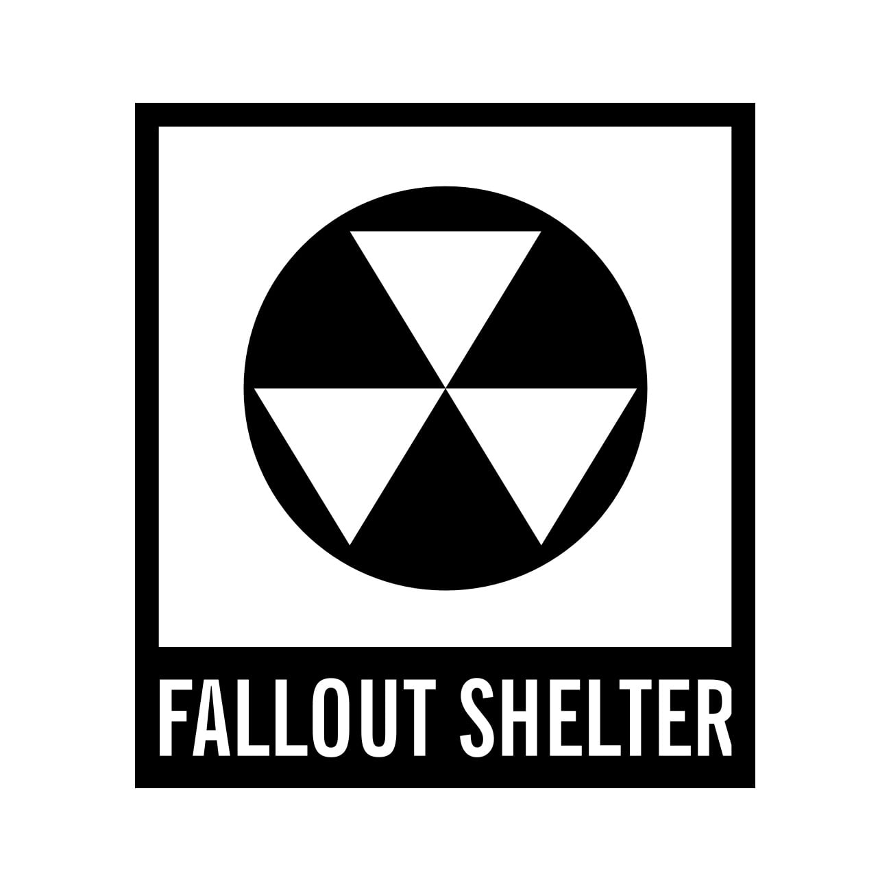 Fallout Shelter Symbol Sticker Decal Die Cut - Self Adhesive Vinyl ...