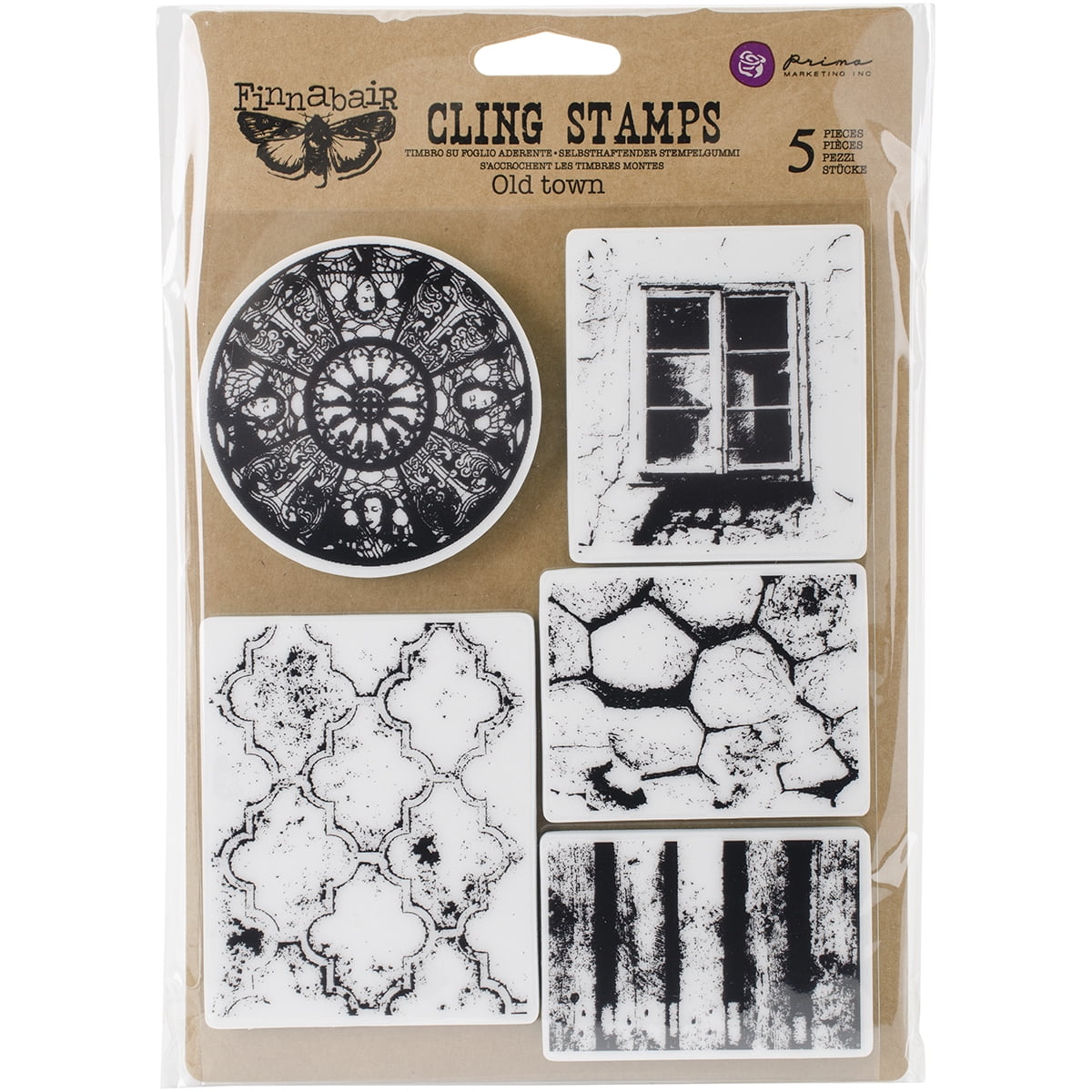 Finnabair Cling Stamps 6"X7.5"-Old Town - Walmart.com