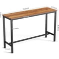 53 Inch Rectangular Bar Height Pub Table, High Top Sofa Dining Bar ...