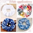 20Pcs White Cotton Scrunchies Tie Dye Hair Elastics with 100Pcs Rubber ...