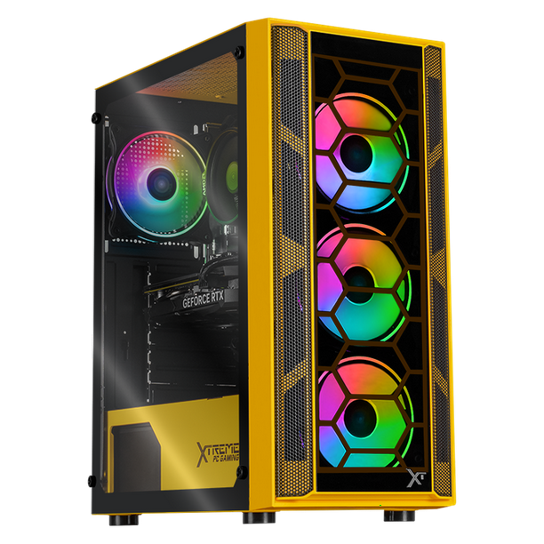 Xtreme PC Gaming Geforce RTX 4060 AMD Ryzen 7 5700 32GB SSD 1TB WIFI Kronos Yellow amarillo ...