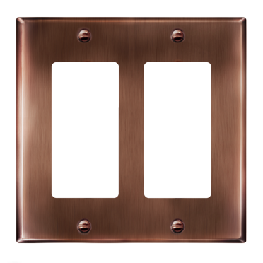 Wall plate: Double-Gang Pass-Thru Wall plate Split-Port - Walmart.com