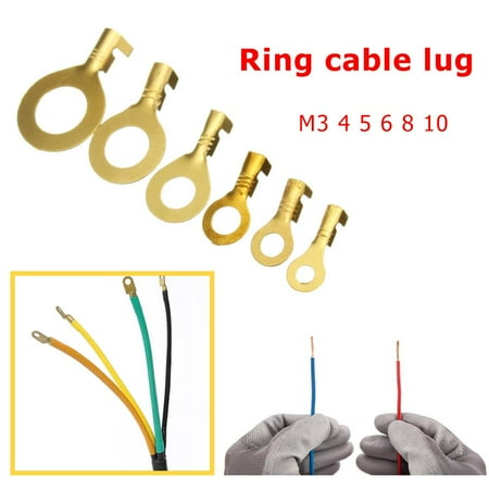 Mymisisa 150pcs/set Lugs Ring Eyes Copper Crimp Cable Connector Wire ...