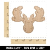 Grumpy Moose Head Wood Holiday Christmas Tree Ornament Unfinished DIY ...