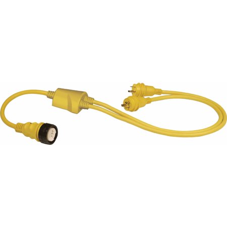 Marinco RY504-2-30 Reverse "Y" Adapter Dock Side Male 2-30A 125V ...