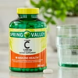 Spring Valley Vitamin C with Rose Hips Dietary Supplement Tablets, 1000 ...