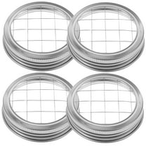 Visland Flower Jar Lid High Durability Rust-proof Metal Floral Insert Canning Grids Mason Jar ...
