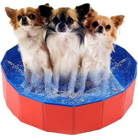 Plastic Kiddie Pool Foldable Design Bottom Drain Portable PVC Pet Dog ...