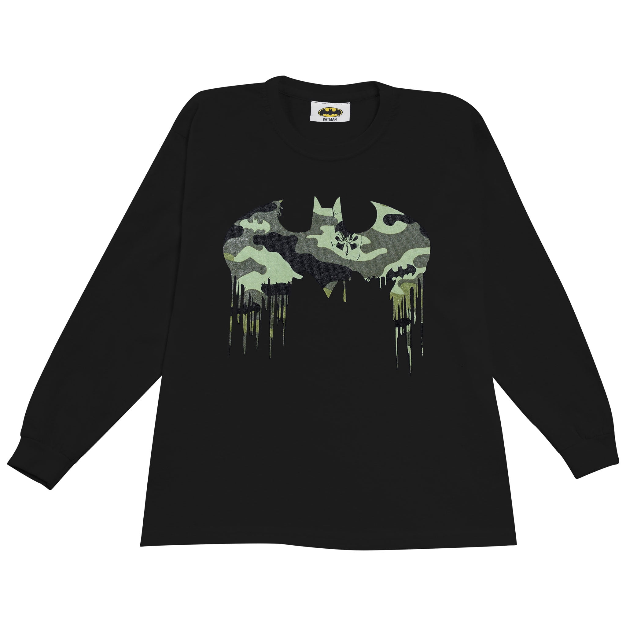 DC Comics Batman Camo Logo Girls Long Sleeve T-Shirt | Official ...