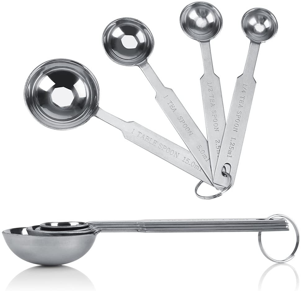Measuring Spoons, Magnetic Measuring Spoons Set, Stainless Steel, Set ...