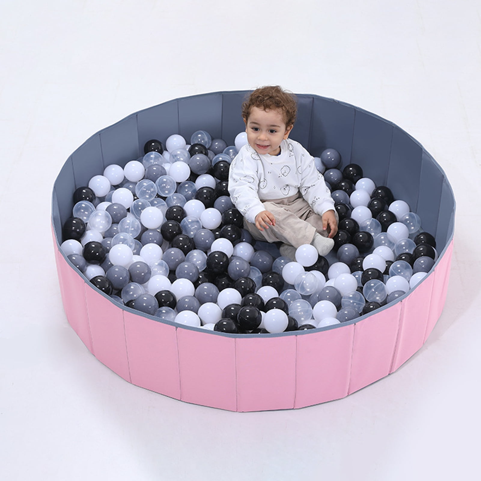 Play Kids Ball Pit Foldable Play Ball Pool with Storage Bag. Red (Balls ...