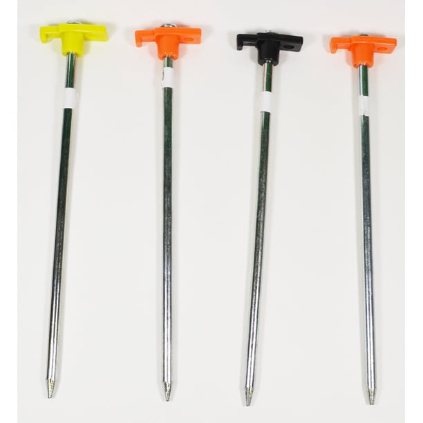 Set of 4 Tent Stakes 11" Heavy Duty Stainless Steel Max Force Camping ...