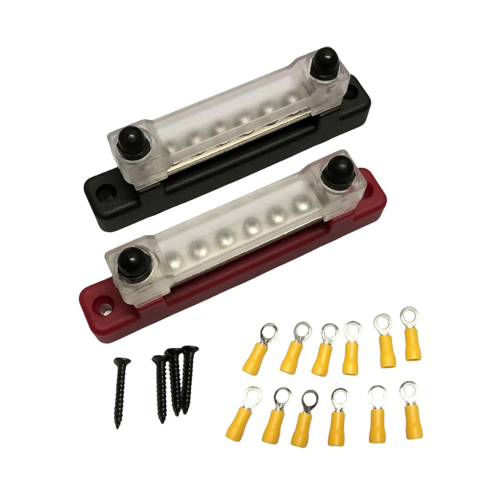 Power Distribution Block Bus Bar Ground Distribution Bus for 2pcs 6 ...