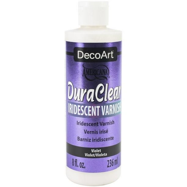 Decoart Americana DuraClear Varnish 8oz Irid Violt - Walmart.com ...