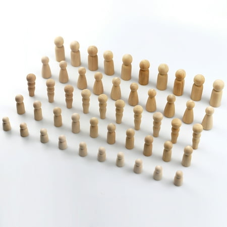 Pack of 50 Peg Dolls Bodies Pegs People Wood Birthday Gifts DIY Figures ...
