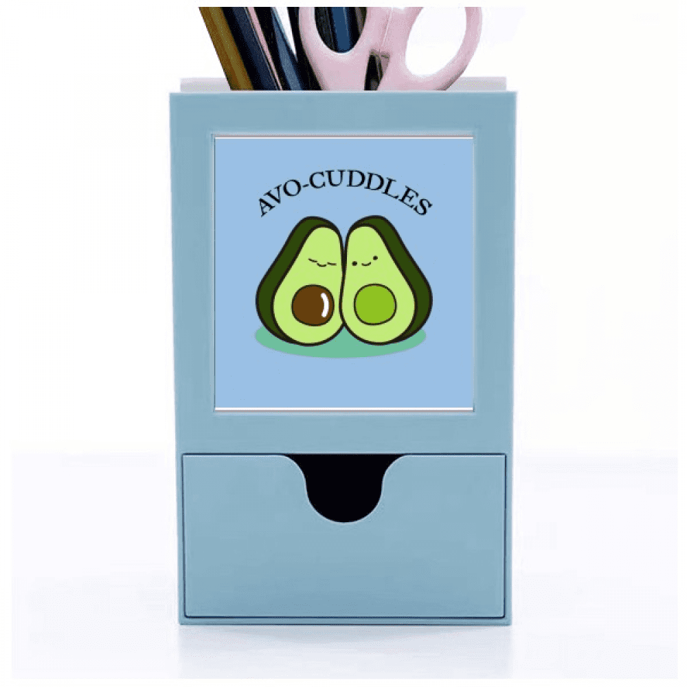 Pair Avocado Fruit Cores Art Deco Fashion Desk Supplies Organizer Pen ...