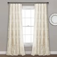 Lush Decor Nova Ruffle Window Curtain Panel Set White - Walmart.com