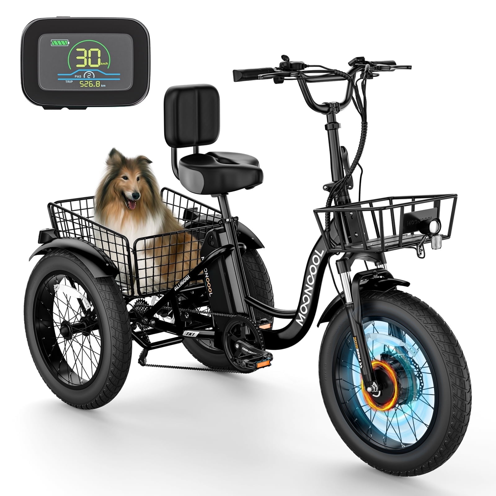 Click here for Mooncool Electric Tricycle For Adults  20 X 4.0 Fa... prices