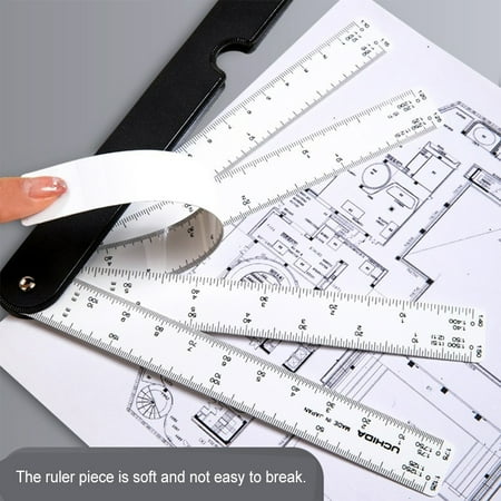 pitrice Foldable Multi Ratio Fan Shaped Scale Ruler Drawing Sketching ...