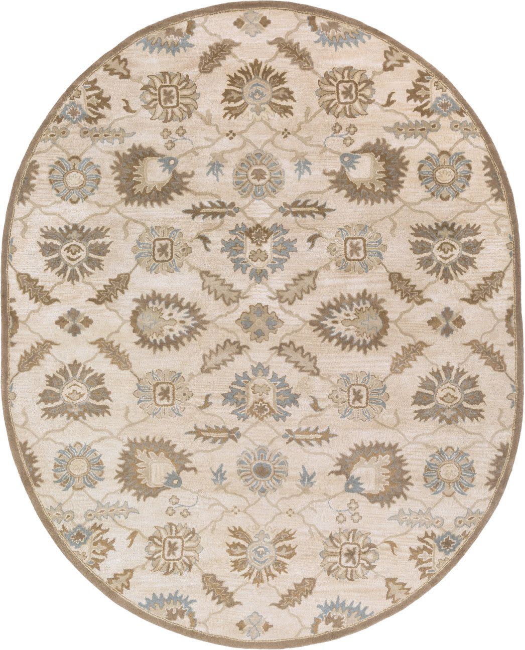 Surya Caesar 6' x 9 Area Rug 6' x 9' Oval Neutral Brown - Walmart.com