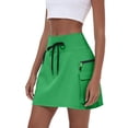 A-Line Cargo Skirts for Women Summer Elastic High Waisted Stretch ...