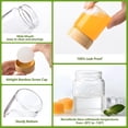 12 Pack 2oz Glass Shot Bottles with Caps, 60ml Borosilicate Glass Juice ...