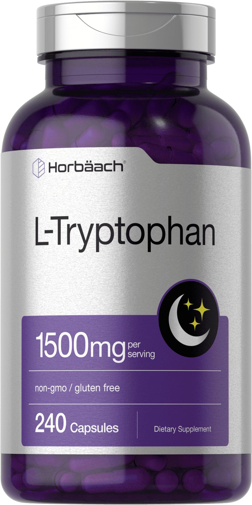 L Tryptophan 1500mg | 240 Capsules | Extra Strength | by Horbaach ...