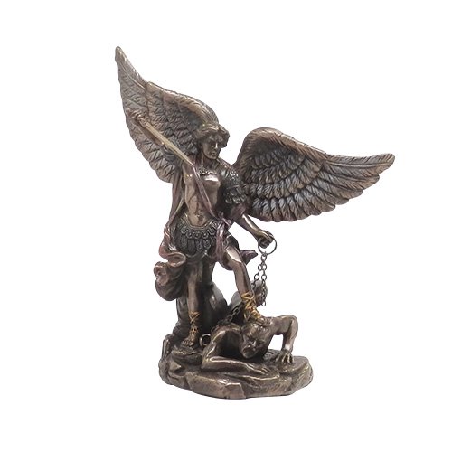 PTC 5 Inch Small Saint Michael with Sword Drawn Resin Statue Figurine ...