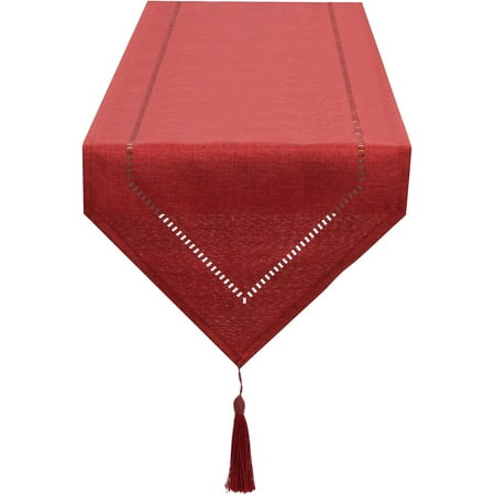 Red Linen Table Runner 32 x 275 cm, High Quality Table Runner, Plain ...
