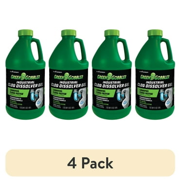 (4 pack) Green Gobbler Industrial Strength Drain Clog Remover & Cleaner ...