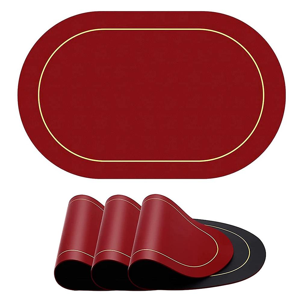 4-piece Placemats, Washable Placemats, Reversible Colorful Leather ...