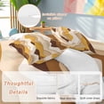 Brown Orange Gradient Waves Queen Size Bed Set,Ocean Spray Bedding for ...