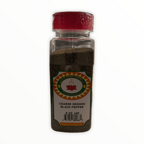 COARSE GROUND BLACK PEPPER 8 OZ JAR SPICE BY BULKSHOPMARKET - Walmart ...