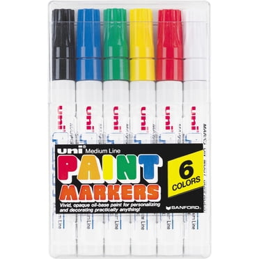 uni Paint Oil Based Paint Markers, Fine Point, Assorted Colors, 12 ...