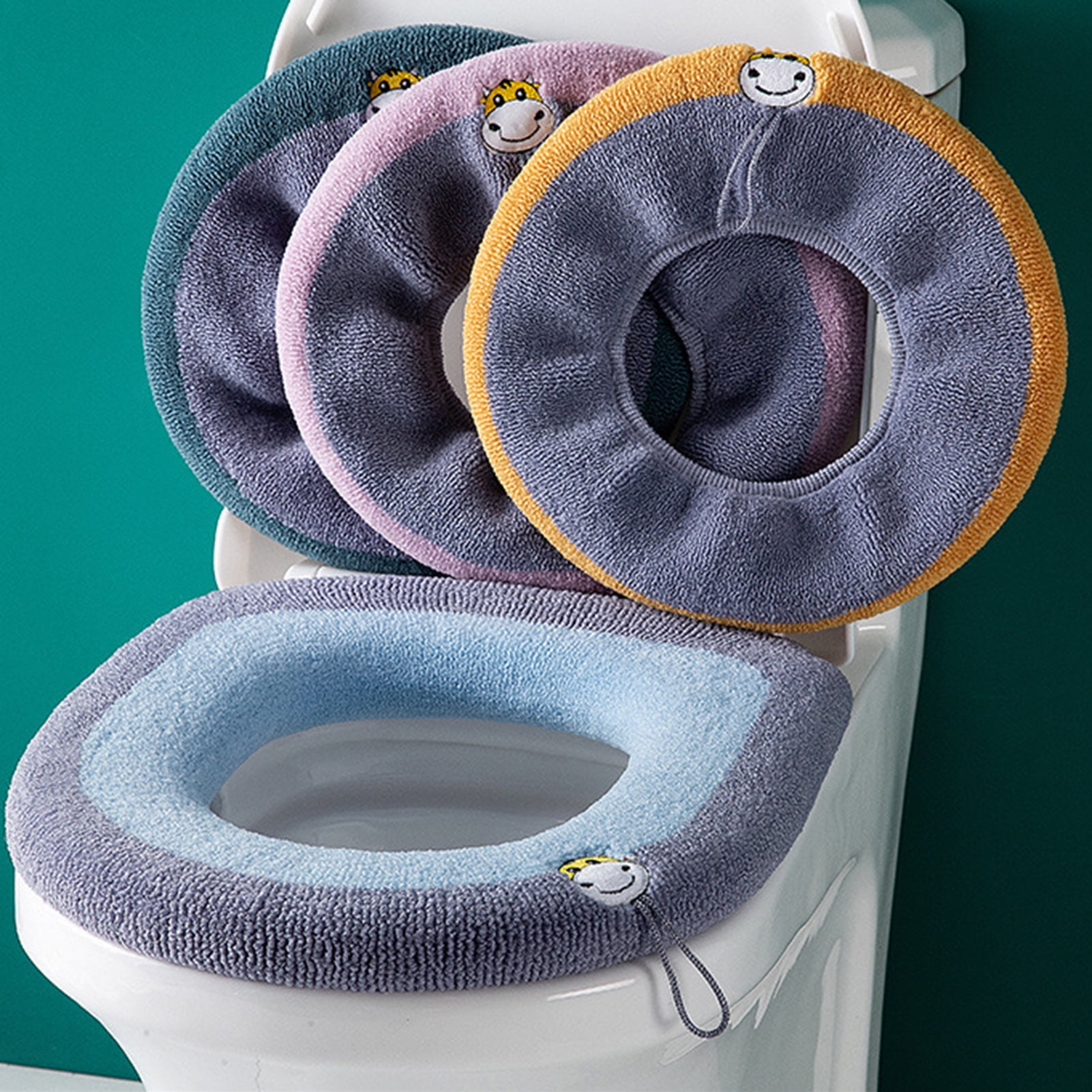 harmtty Toilet Seat Cover with Lanyard Easy Installation 4-season ...