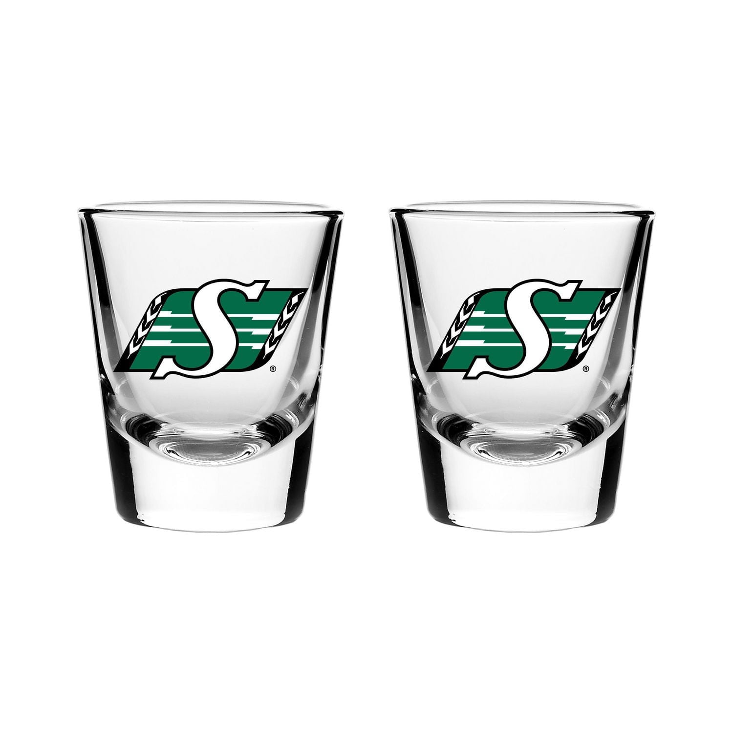 Click here for The Sports Vault 2pk Shot Glass Set Saskatchewan R... prices