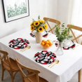 Abstract Seamless Stitching Leather Placemats Set of 4, 12 Inch, Red ...
