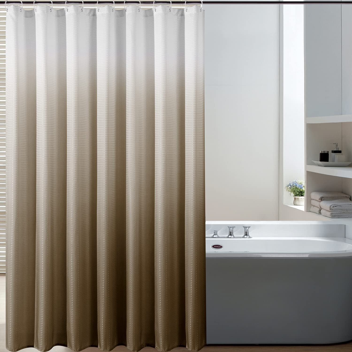 Click here for Nieqiuyun Textured Fabric Bath Shower Curtain - Sh... prices
