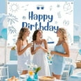 3 x 5 Ft Coastal Happy Birthday Backdrop, Ocean Coastal Photography ...