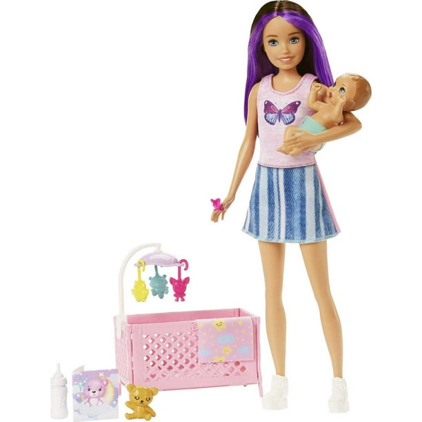Barbie Skipper Babysitters Playset with Skipper Doll, Baby Doll with ...