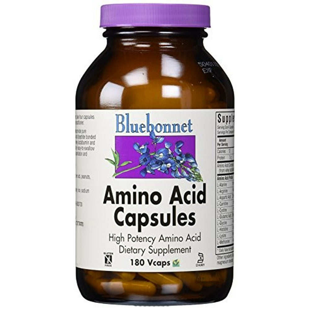 Bluebonnet Amino Acid Capsules, 180 Ct - Walmart.com - Walmart.com