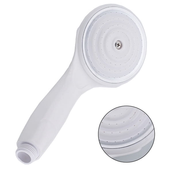 Simple White Handheld Shower Head ABS Pressurized Water-saving Cold and ...