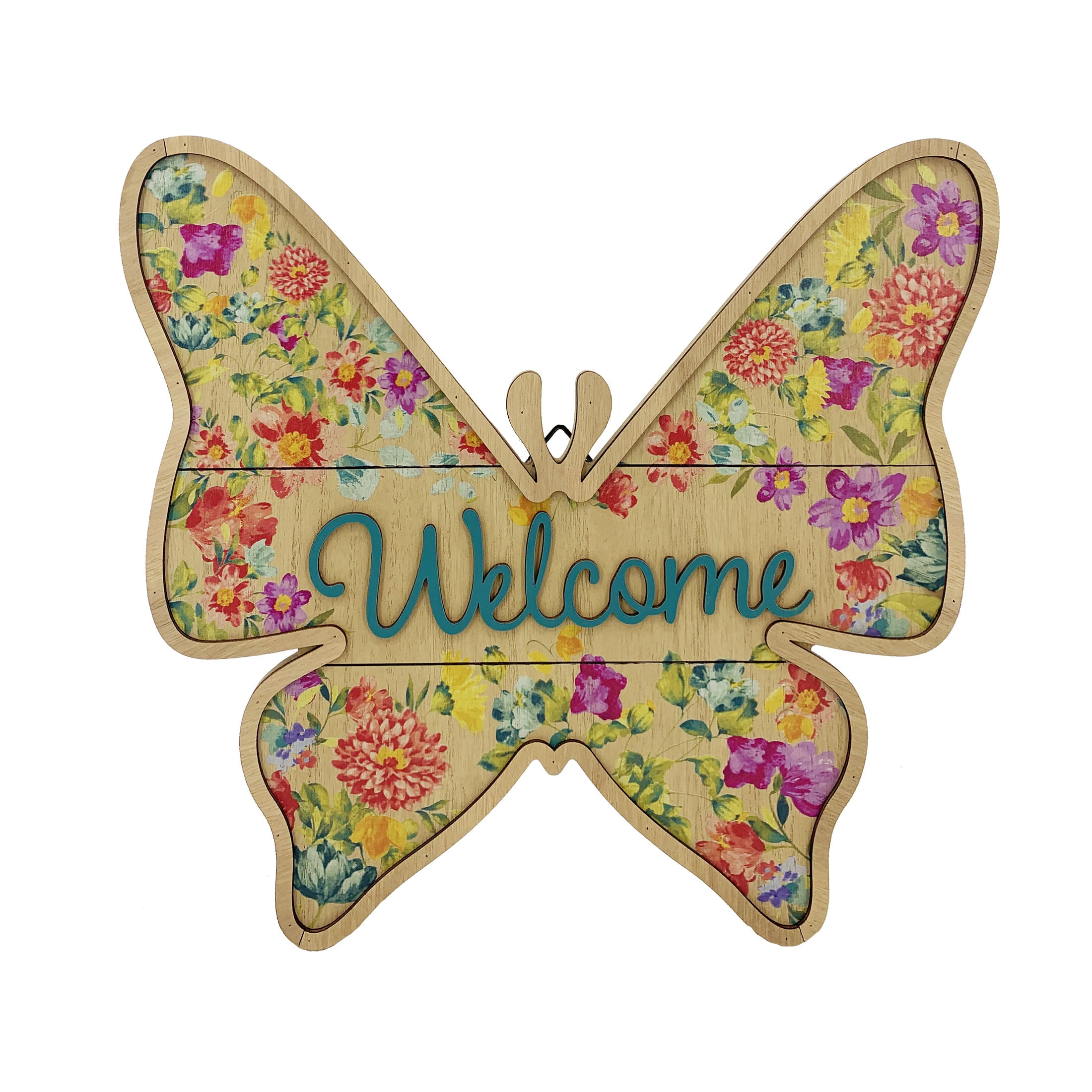 Signs Wall Hangings Home Décor Butterfly Welcome Sign Everyday Welcome ...