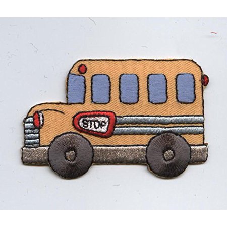 Yellow School Bus - Iron on Applique/Embroidered Patch - Walmart.com