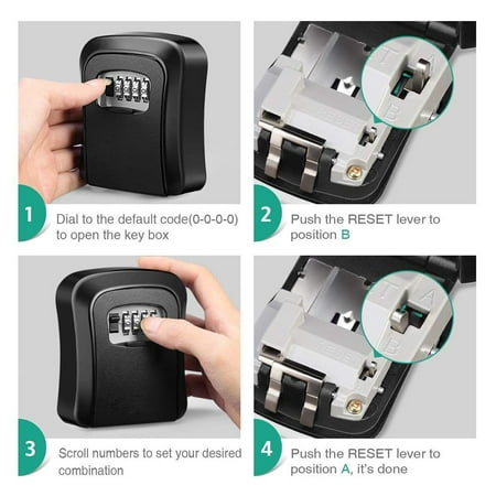 Multifunctional Wall Mounted 4-Digit Combination Key 4-digit key lock ...