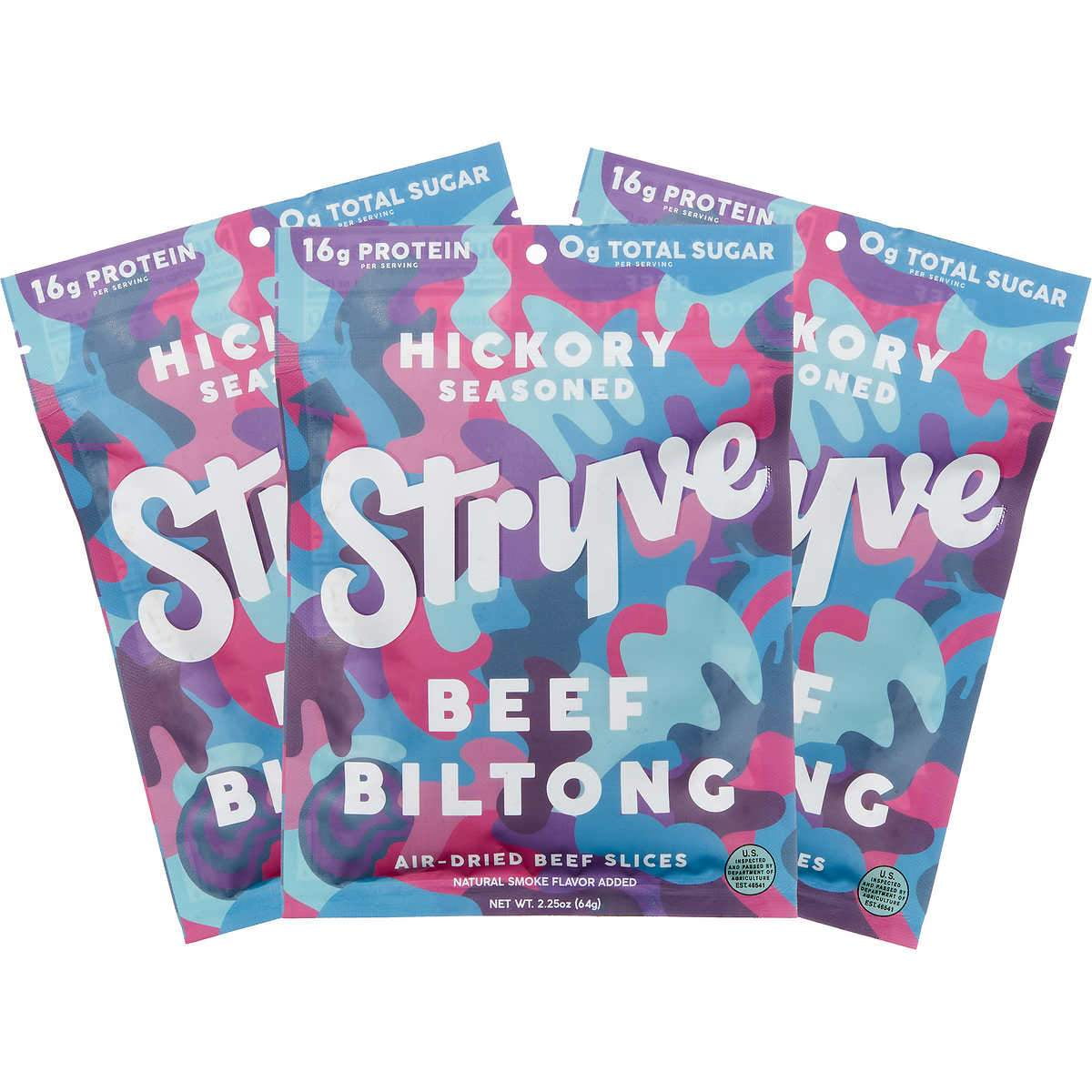 Stryve Beef Biltong, Hickory Seasoned, 2.25 oz, 3 ct - Walmart.com