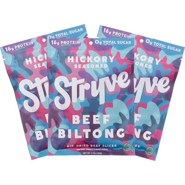 Stryve Beef Biltong, Hickory Seasoned, 2.25 oz, 3 ct - Walmart.com